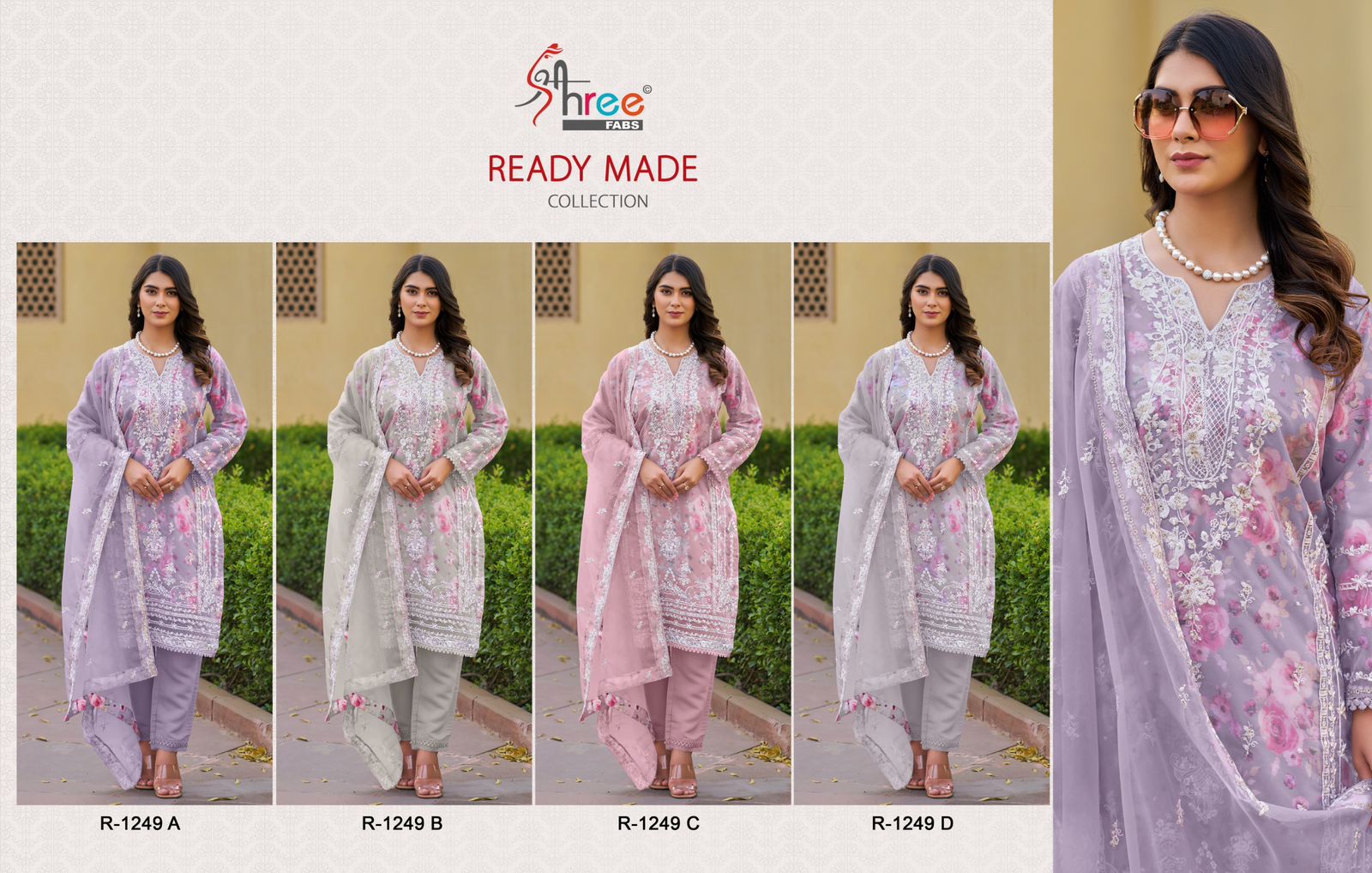 1249 Shree Fabs Organza Pakistani Readymade Suits – Kavya Style Plus