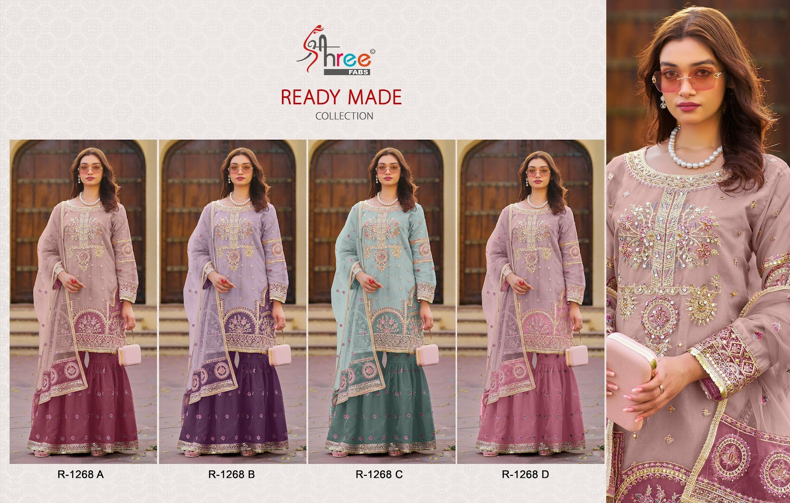 1268 Shree Fabs Organza Pakistani Readymade Suits – Kavya Style Plus