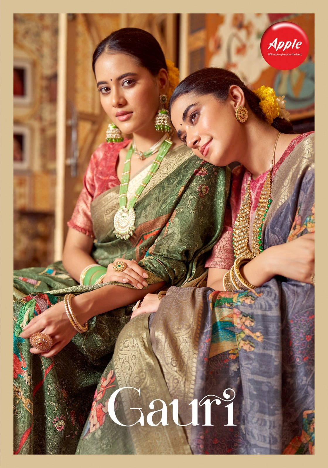 Gauri Apple Silk Sarees Supplier India – Kavya Style Plus