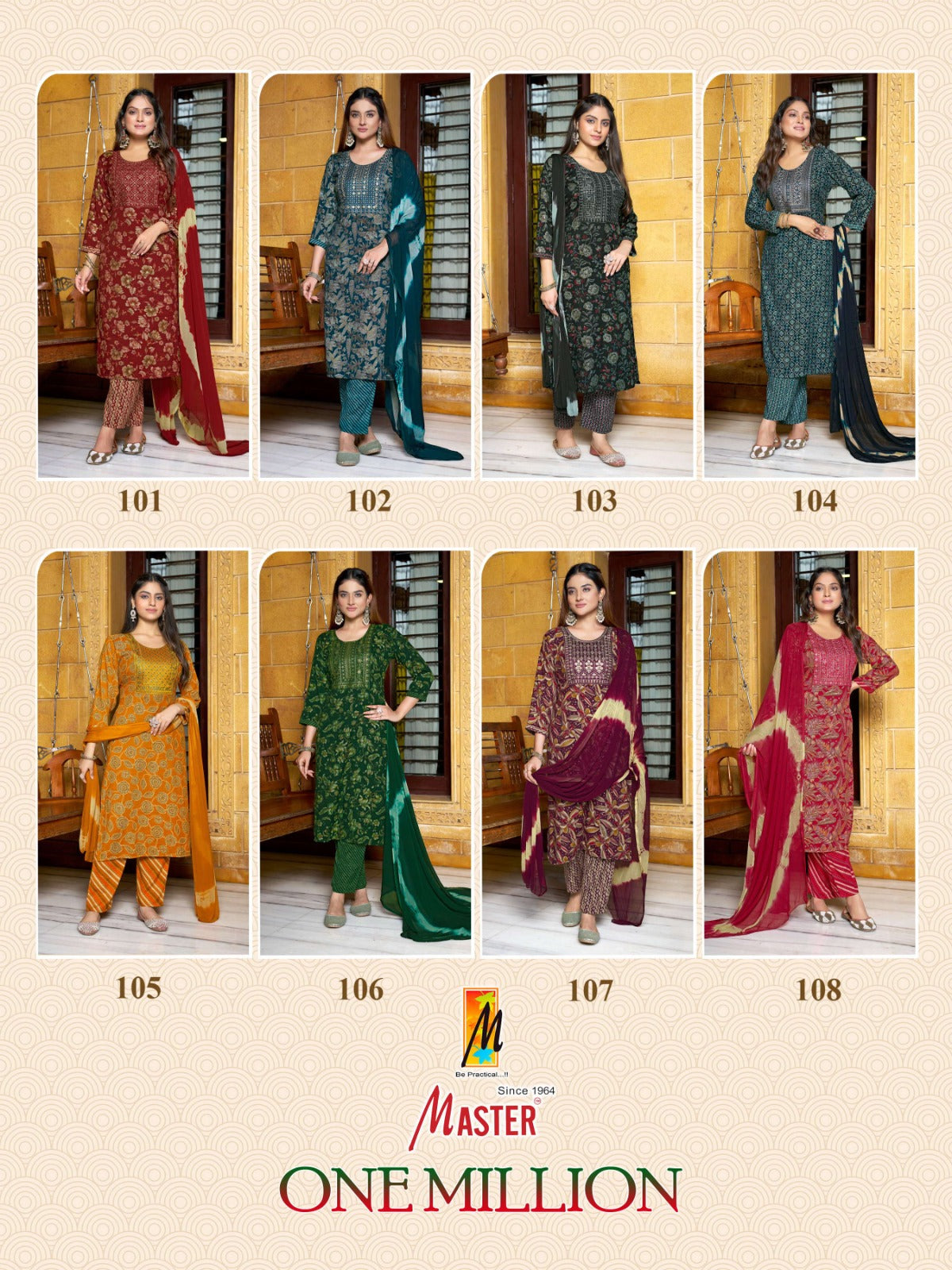 One Million Master Capsule Readymade Pant Style Suits Wholesale – Kavya Style Plus