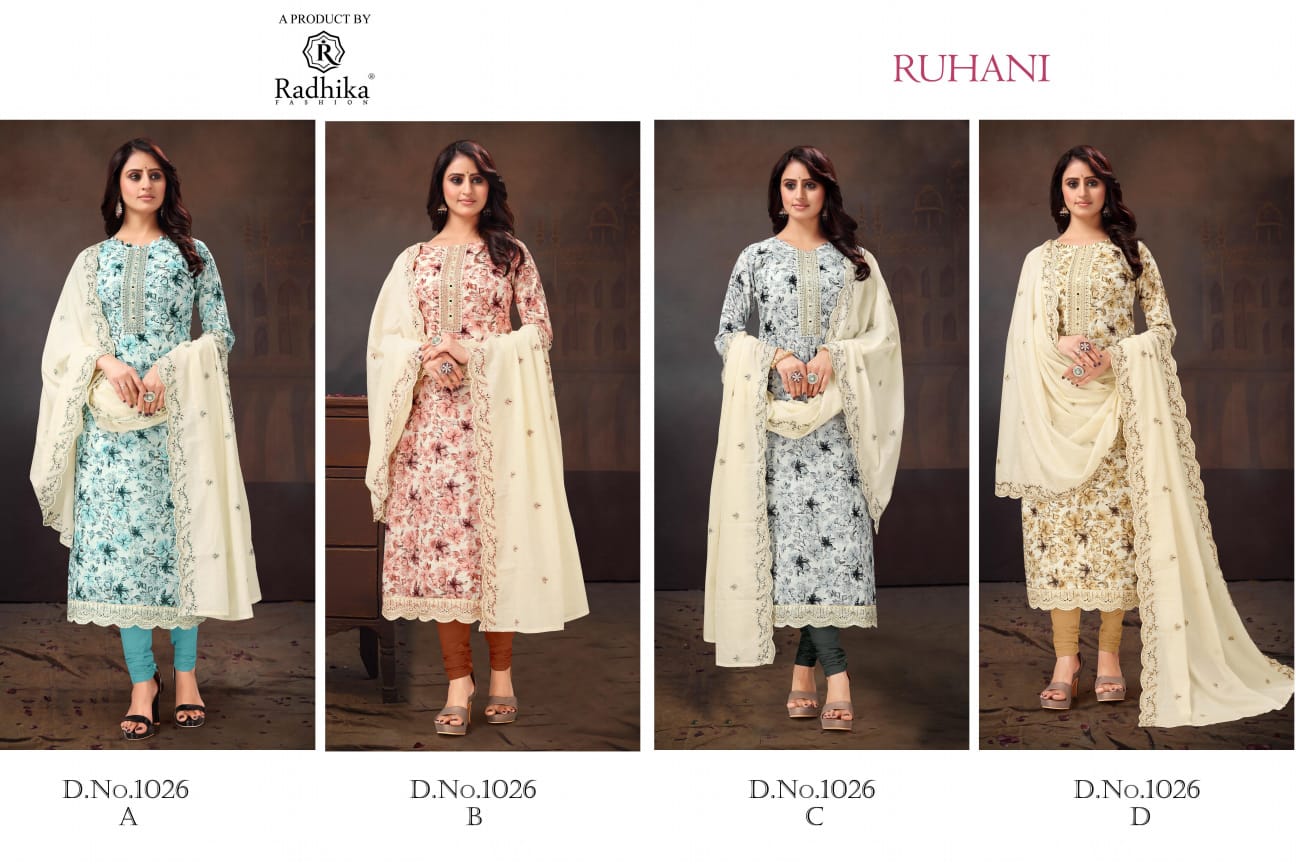 Ruhani New Radhika Fashion Cotton Pant Style Suits Supplier India – Kavya Style Plus