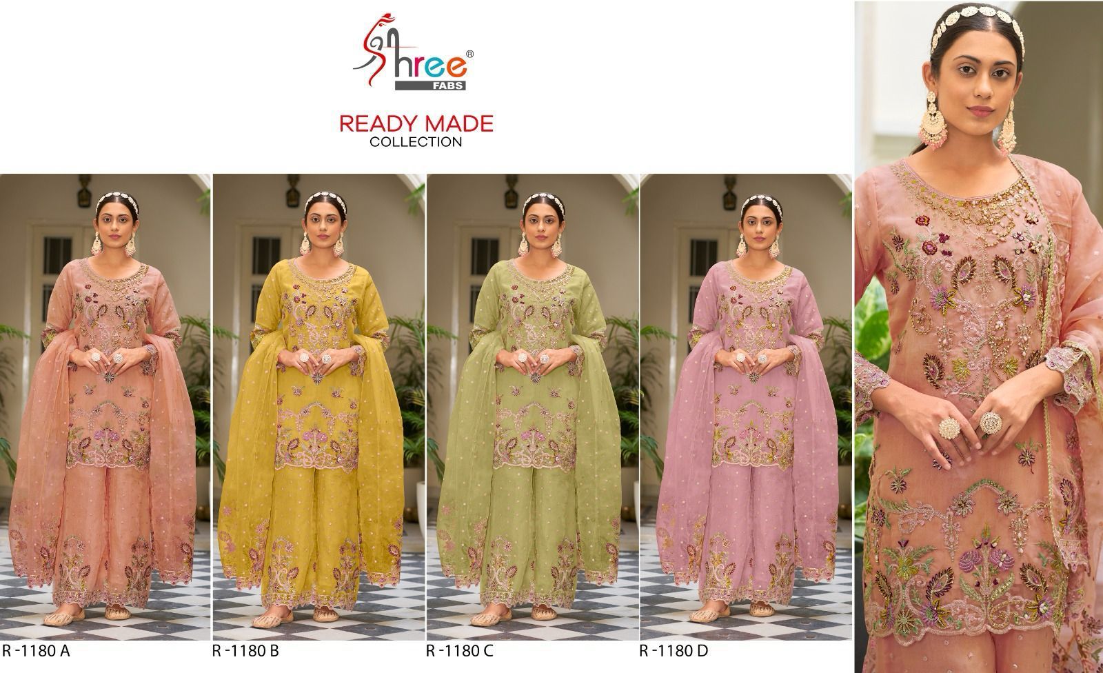 1180 Shree Fabs Organza Pakistani Readymade Suits – Kavya Style Plus