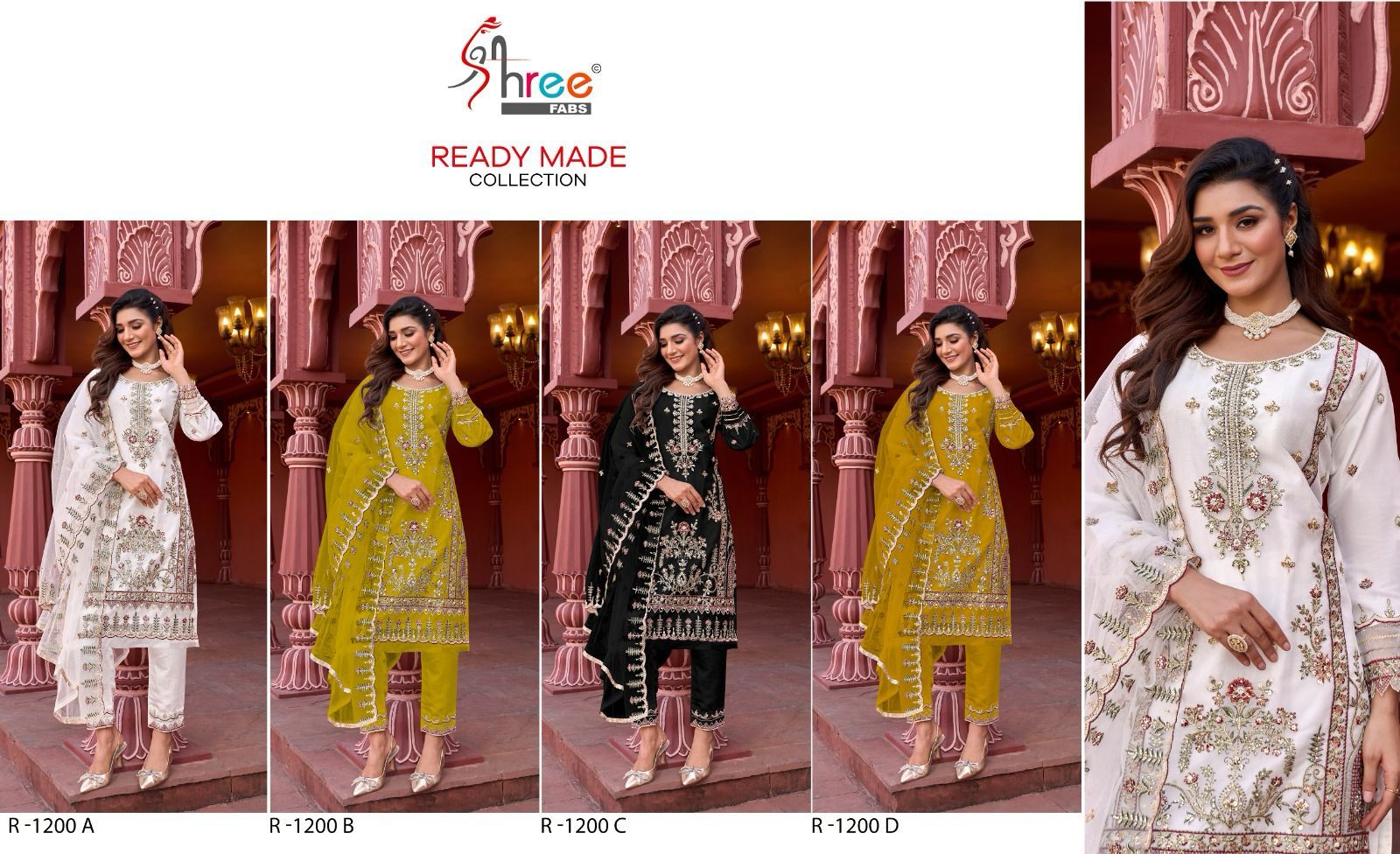 1200 Shree Fabs Organza Pakistani Readymade Suits – Kavya Style Plus