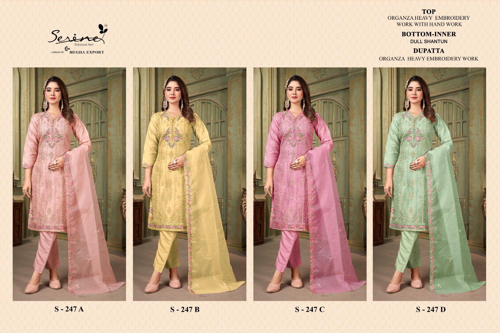 247 Serine Organza Pakistani Salwar Suits – Kavya Style Plus
