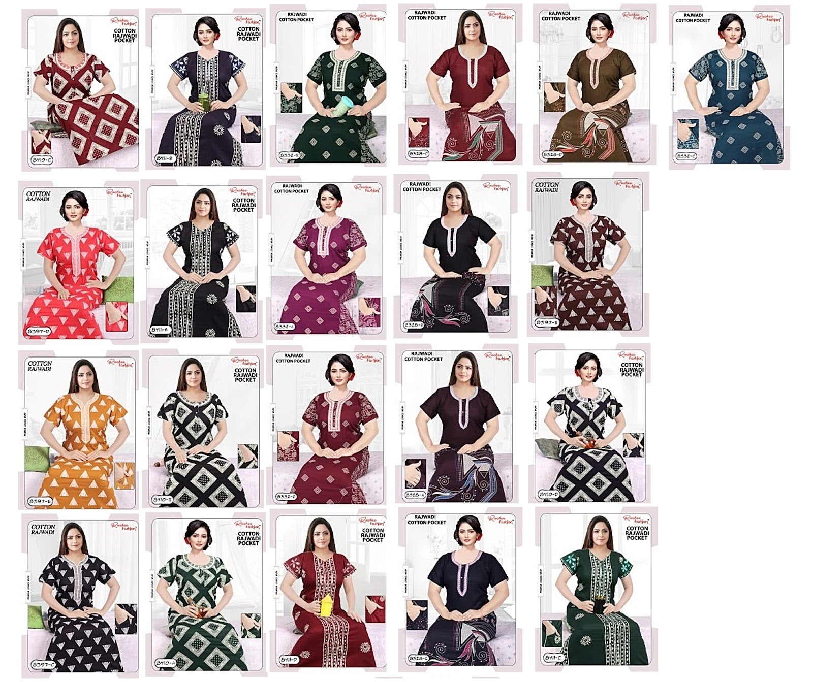 Cotton Rajwadi 251123 Ruchee Fashion Night Gowns – Kavya Style Plus