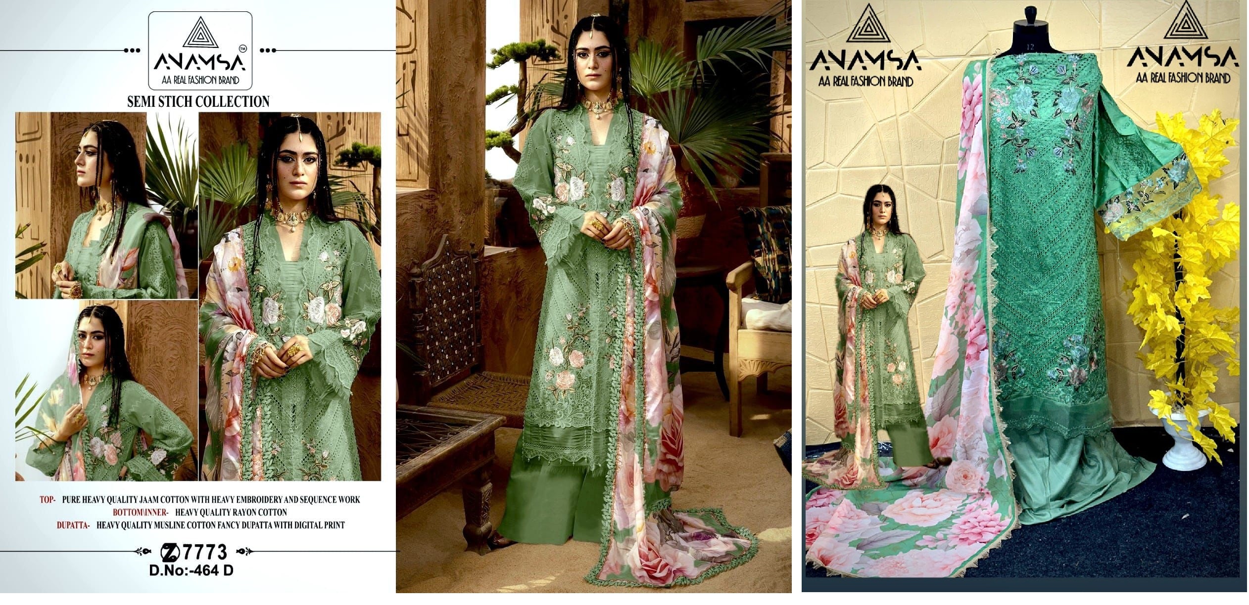 464D Anamsa Pakistani Salwar Suits – Kavya Style Plus