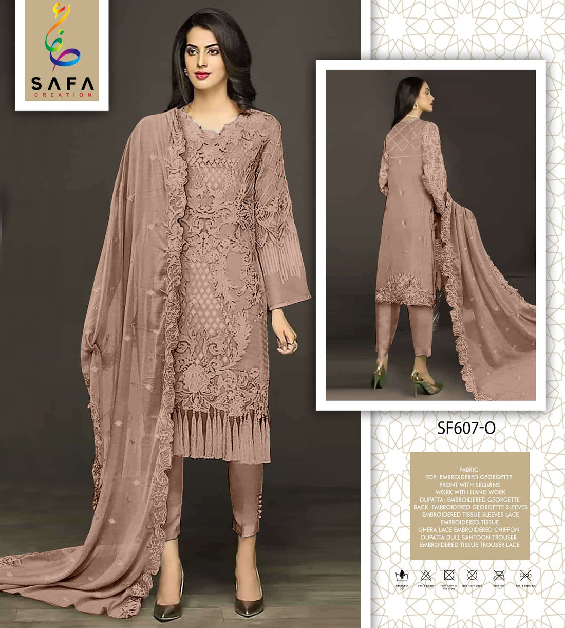 607 J To O Safa Creation Pakistani Salwar Suits – Kavya Style Plus