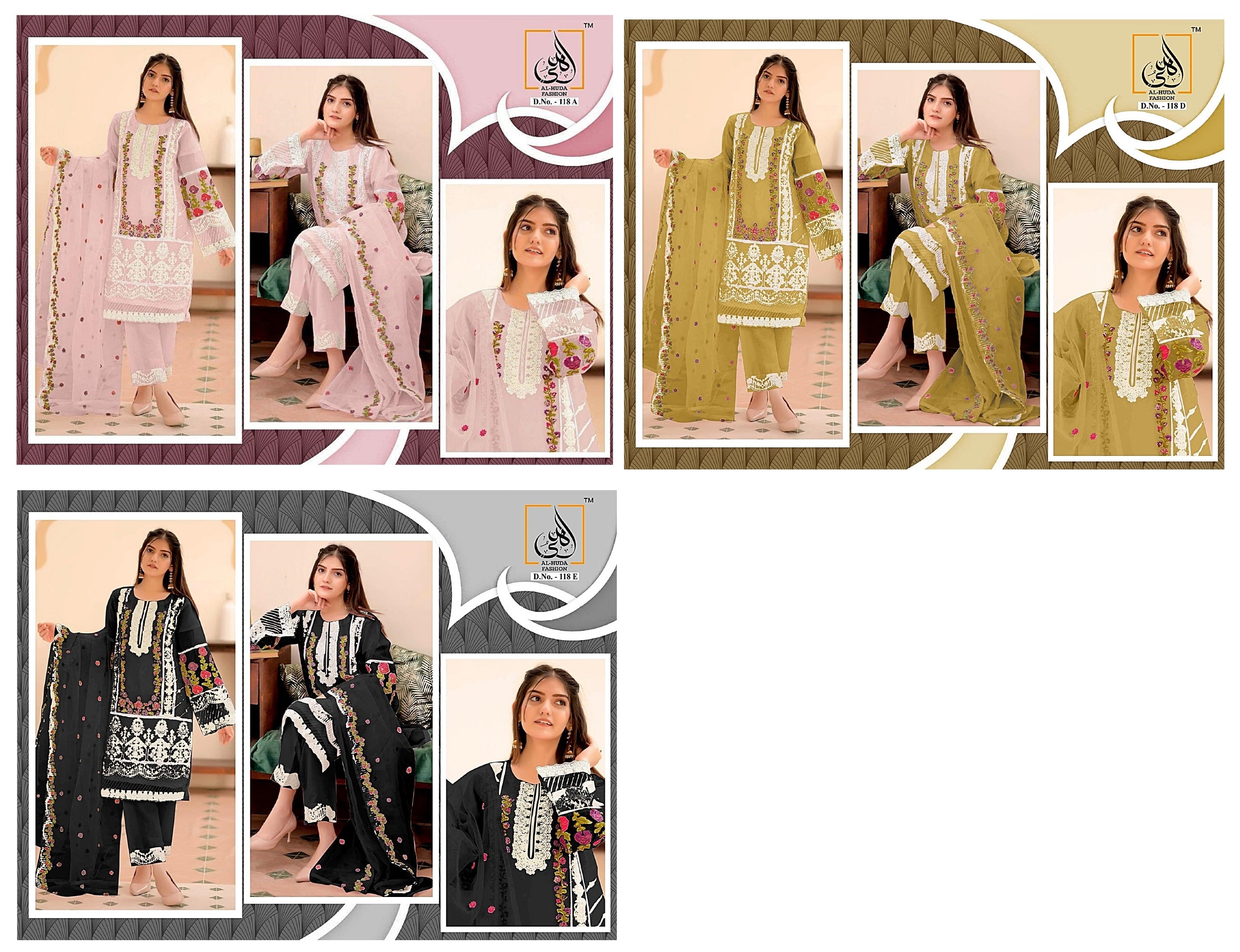 118 Ade Al Huda Fashion Pakistani Readymade Suits – Kavya Style Plus