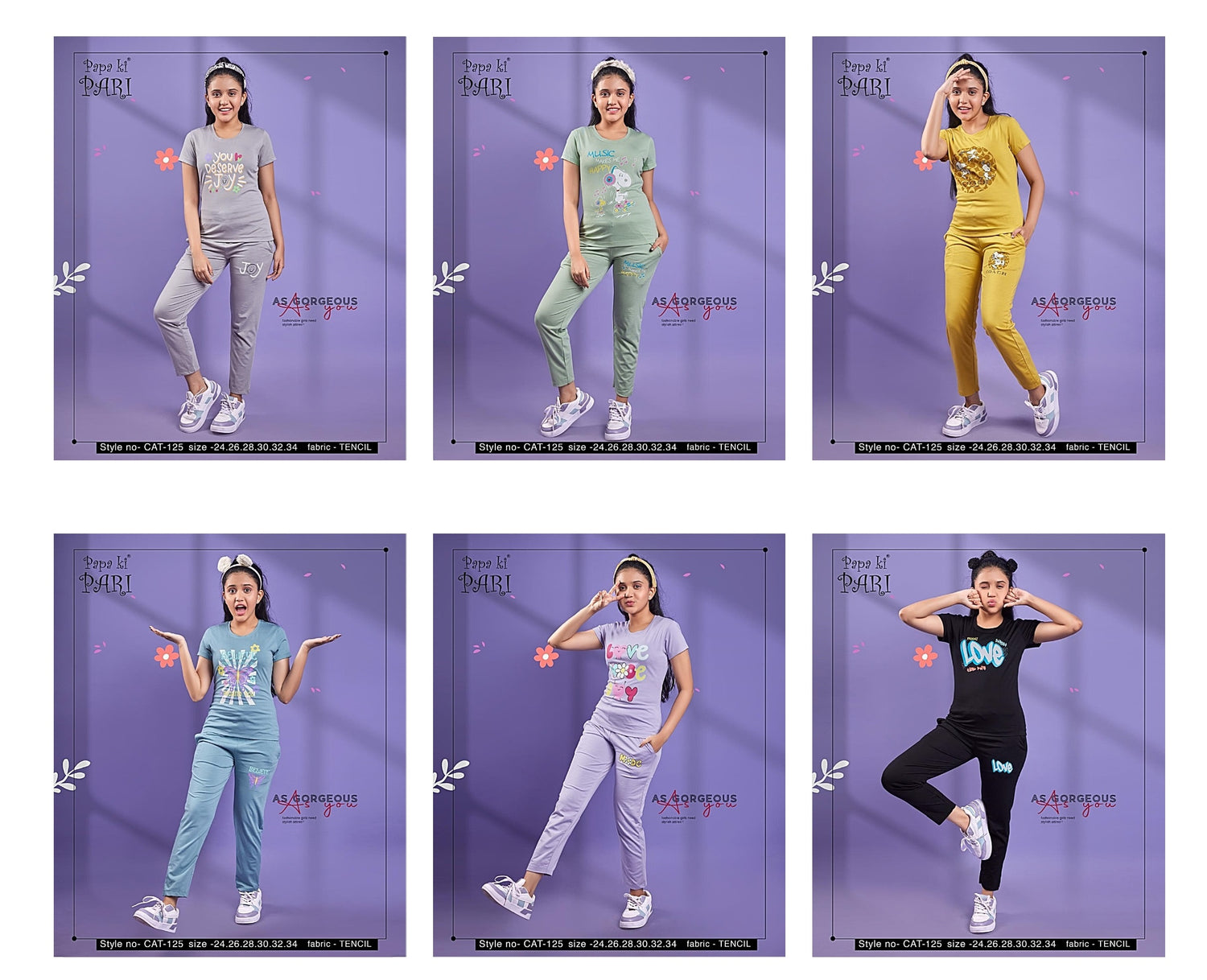 125 Papa Ki Pari Girls Night Suits – Kavya Style Plus