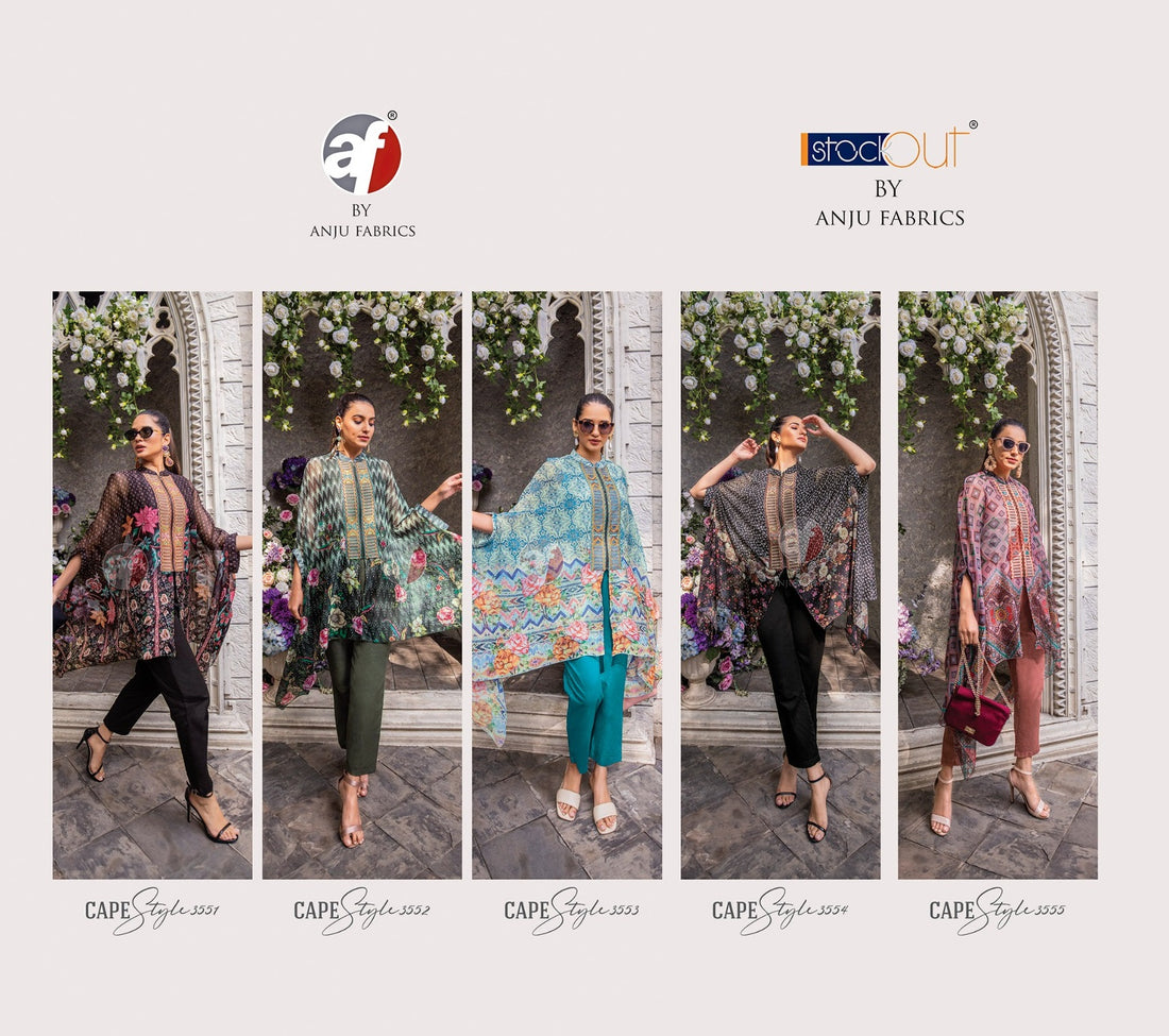 Cape Style Af Top Bottom Set – Kavya Style Plus