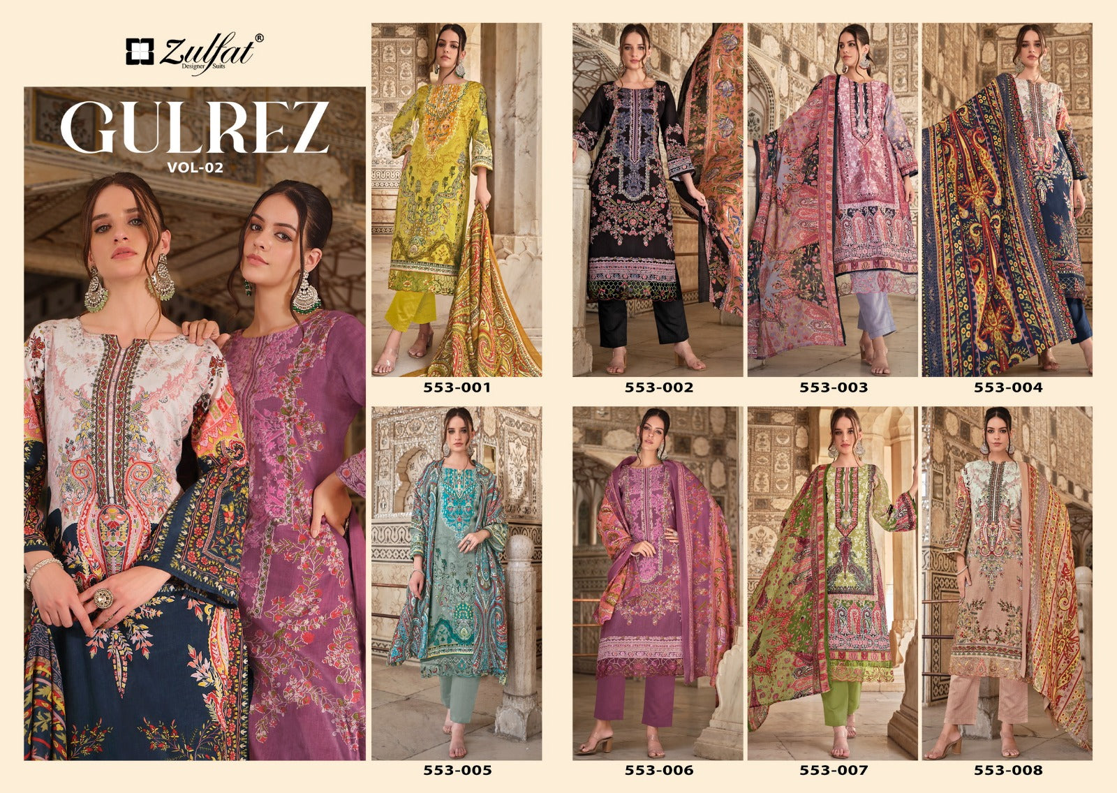 Gulrez Vol 2 Zulfat Designer Karachi Salwar Suits – Kavya Style Plus