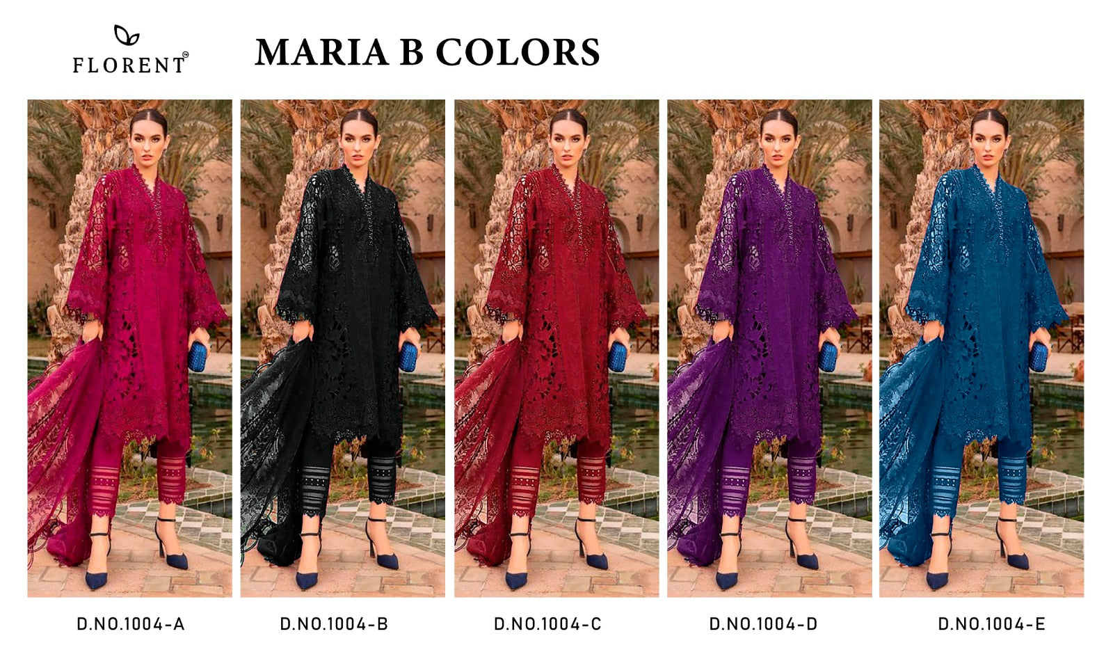 1004 Maria B Colors Florent Cotton Pakistani Salwar Suits Wholesaler I ...
