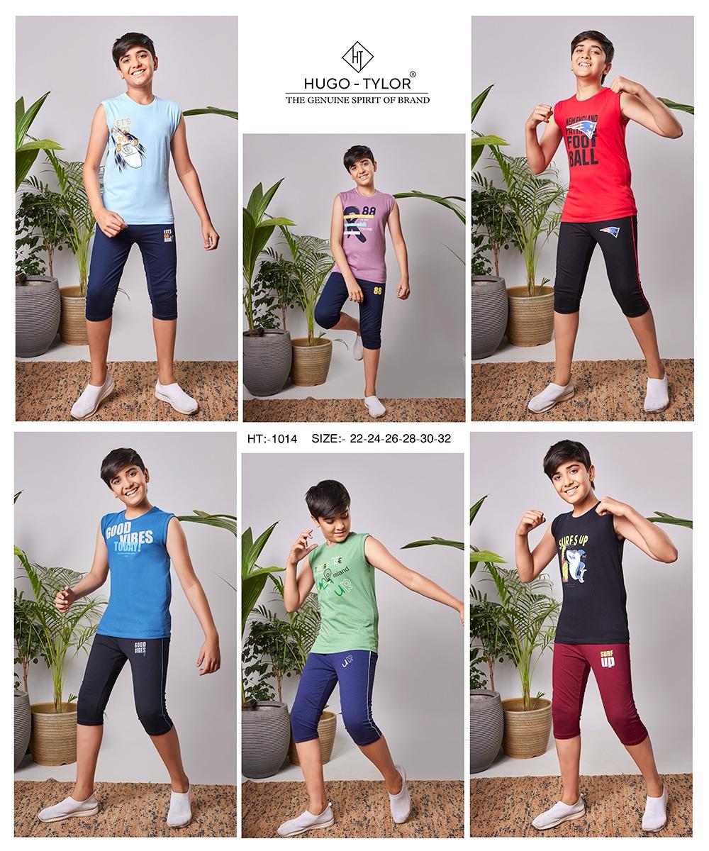1014 Hugo Tylor Cotton Biowashed Boys Capri Night Suit – Kavya Style Plus
