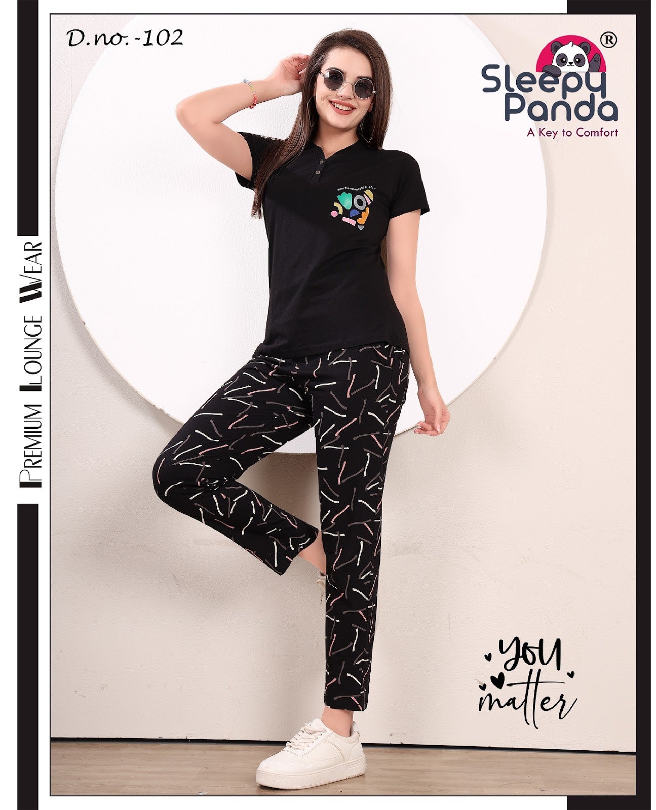 102 Nancy Sleepy Panda Sinker Pyjama Night Suits Wholesale Price ...