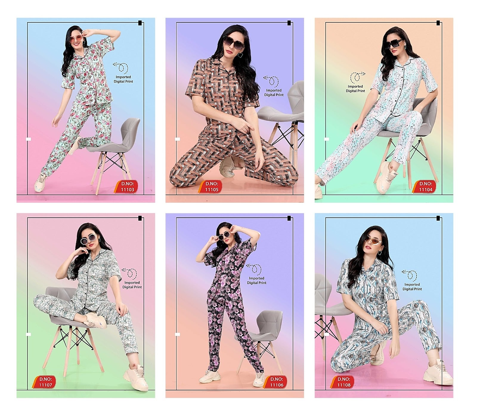 1137 Ks Imported Collar Night Suits Supplier India – Kavya Style Plus