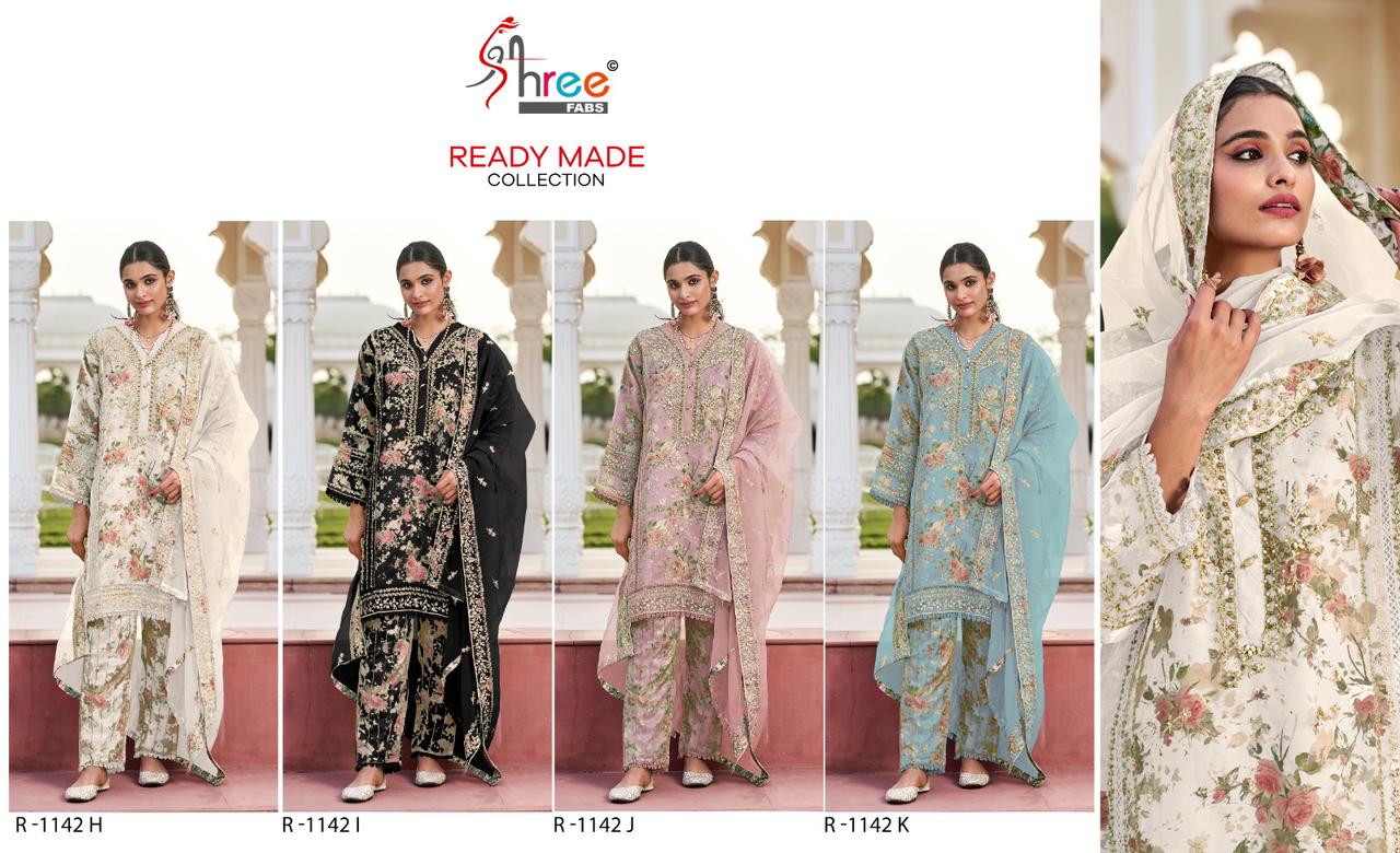 1142-Hijk Shree Fabs Organza Pakistani Readymade Suits – Kavya Style Plus