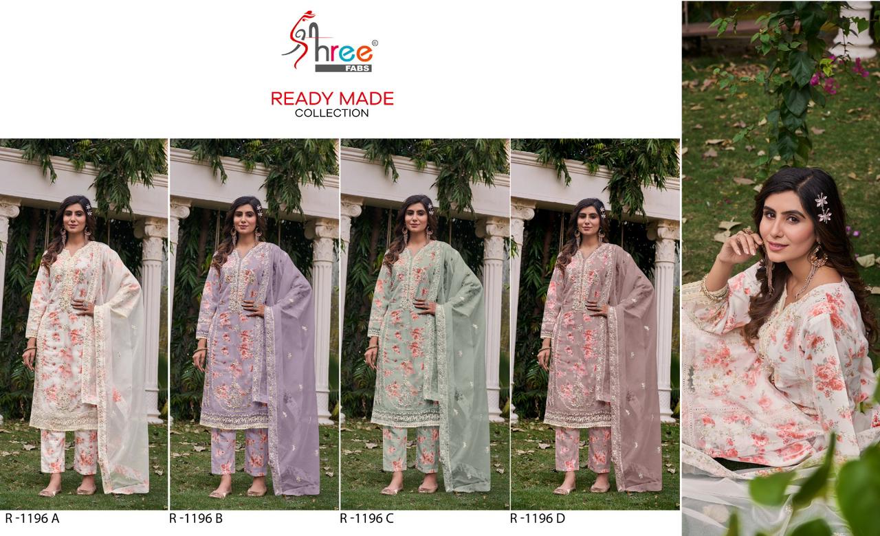 1196 Shree Fabs Organza Pakistani Readymade Suits – Kavya Style Plus