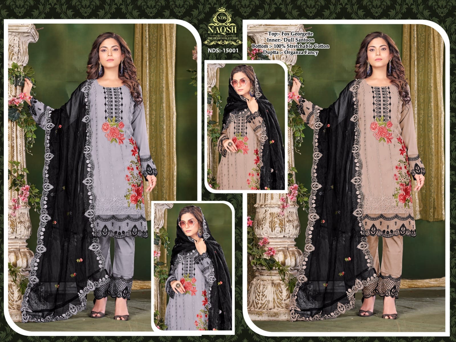 15001 Naqsh Georgette Pakistani Readymade Suits – Kavya Style Plus