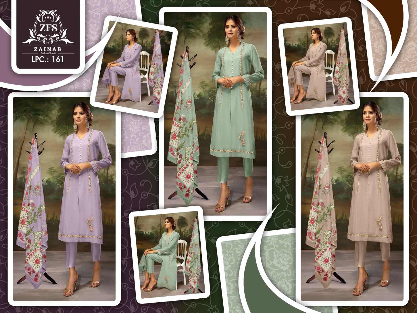 161 Zainab Fashion Studio Georgette Pakistani Readymade Suits – Kavya ...