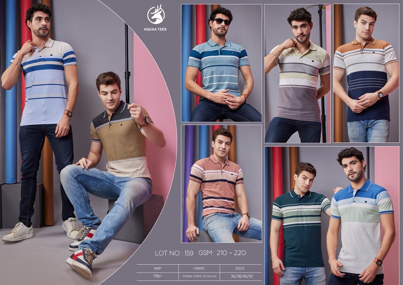 210 To 220 Gsm Vol 159 Aquaa Tees Knit Mens Tshirts Wholesale – Kavya ...
