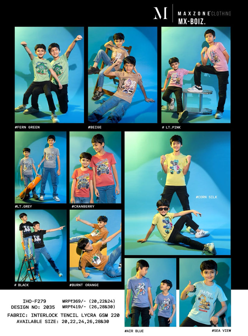 220 Gsm Iho F 279 Maxzone Clothing Tencil Lycra Boys Tshirt Supplier ...