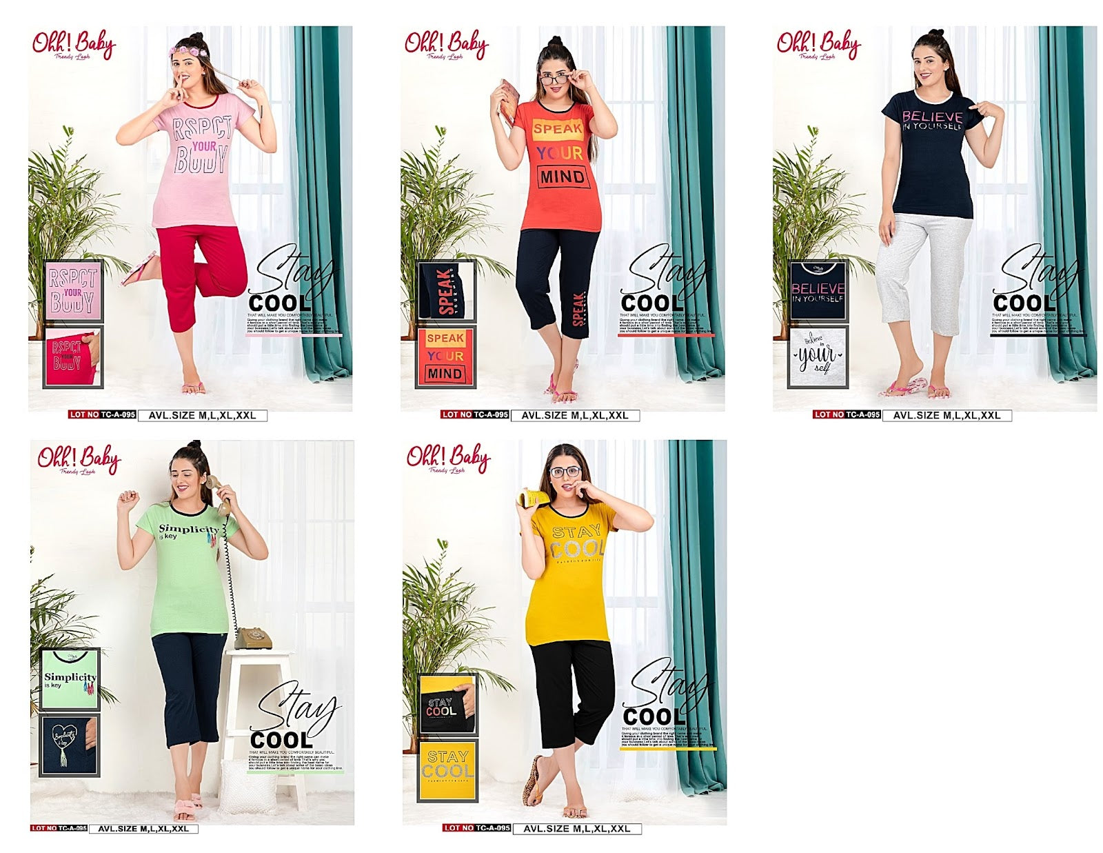 95 Ohh Baby Cotton Capri Night Suits – Kavya Style Plus