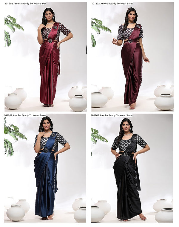101202 Amoha Imported Ready To Wear Saree Supplier – Kavya Style Plus