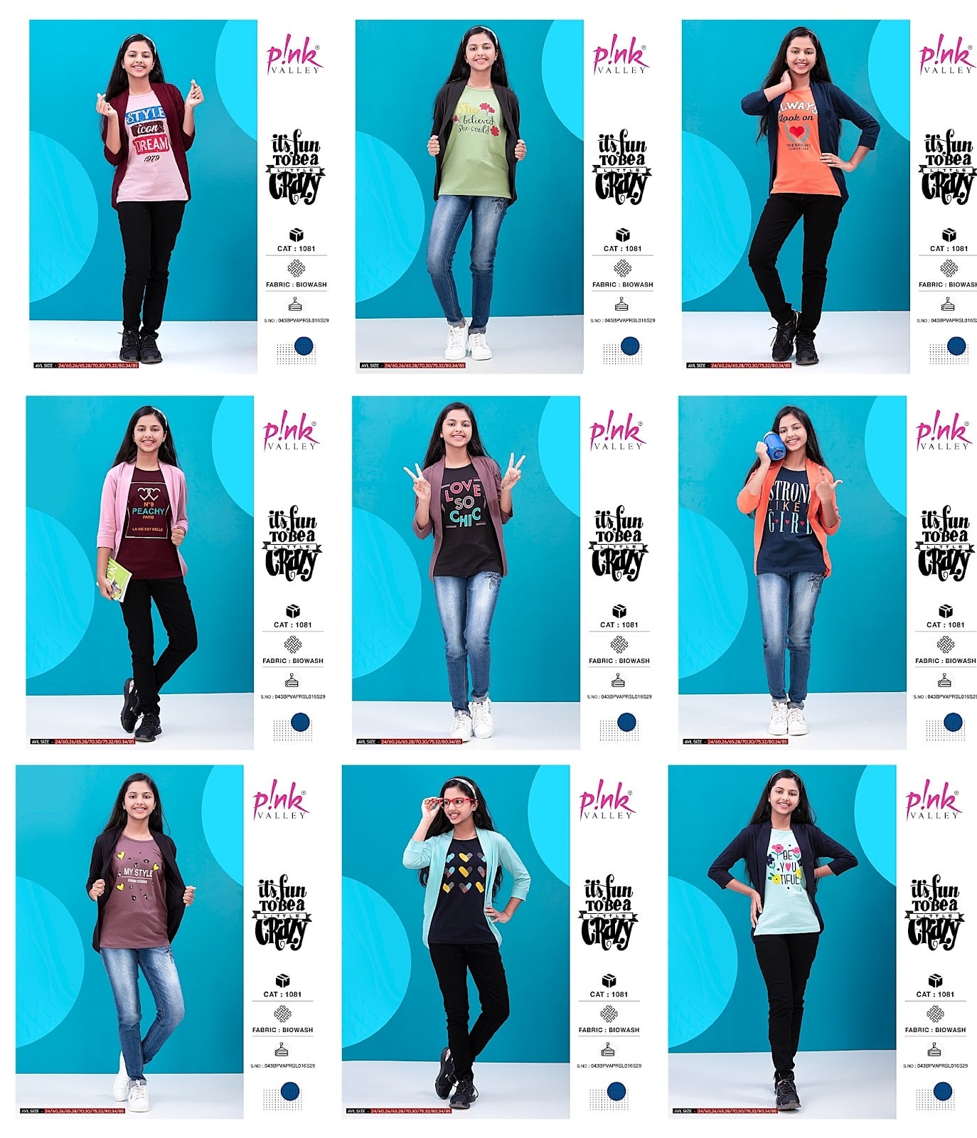 1081 Pink Cotton Biowashed Girls Shrug Exporter India – Kavya Style Plus