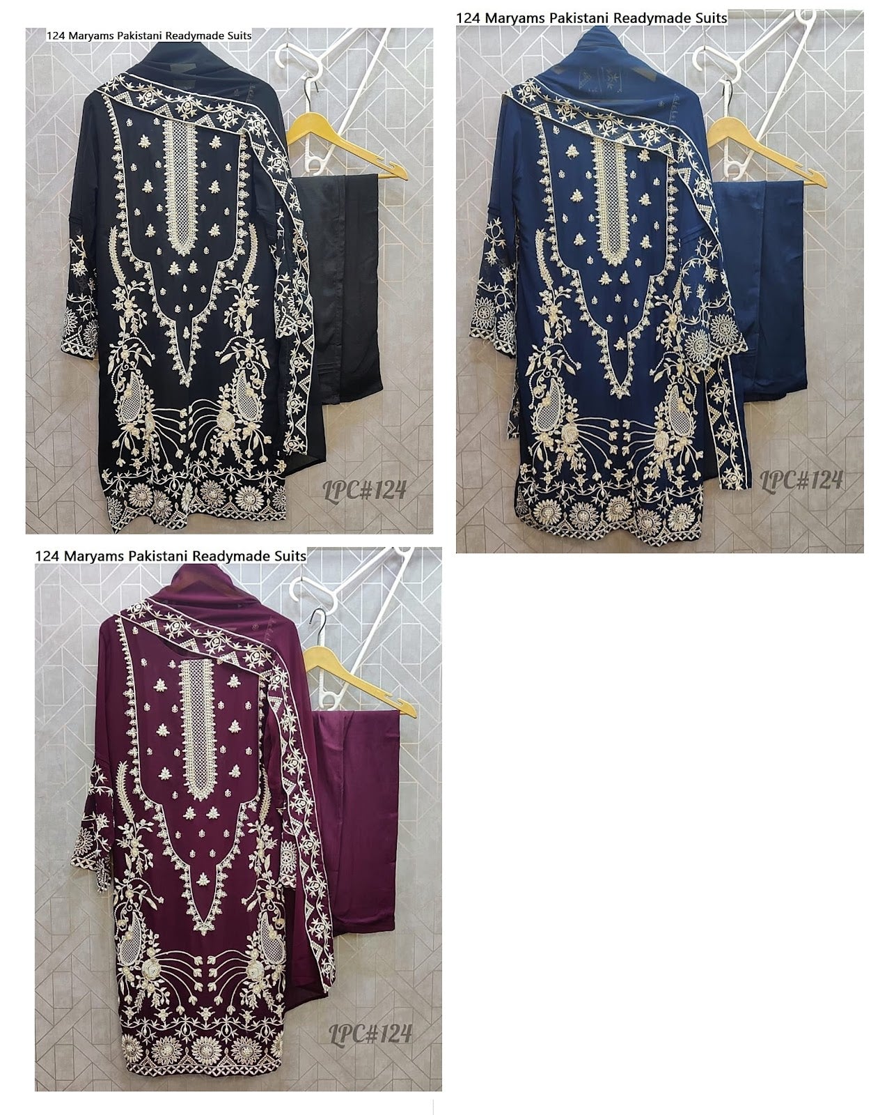 124 Maryams Georgette Pakistani Readymade Suits – Kavya Style Plus