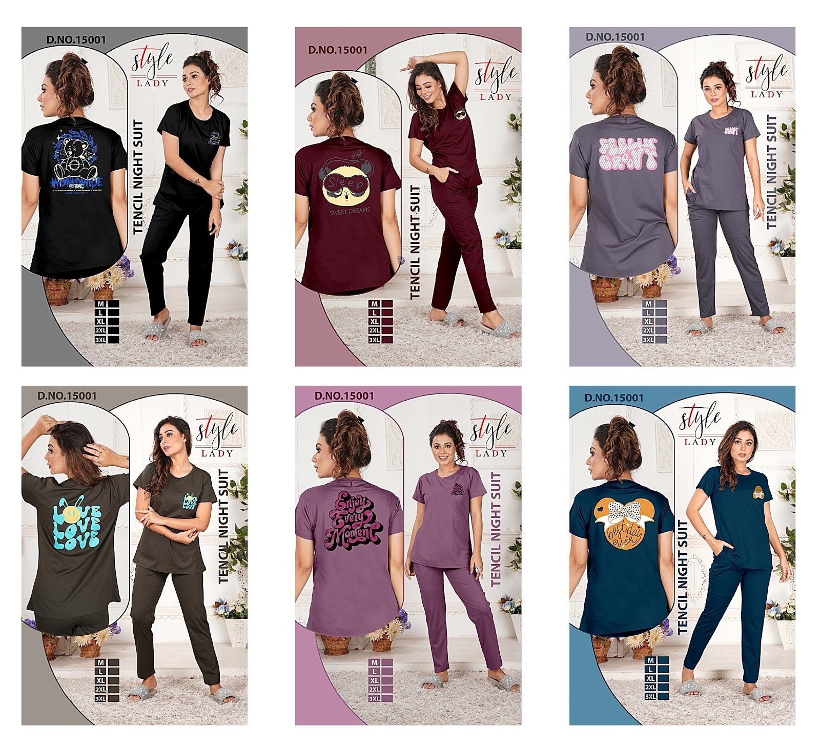 15001 Ladys Imported Pyjama Night Suits – Kavya Style Plus