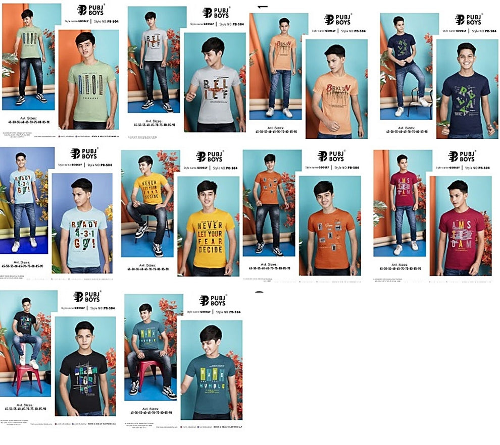 504 Pubj Cotton Biowashed Boys Tshirt – Kavya Style Plus