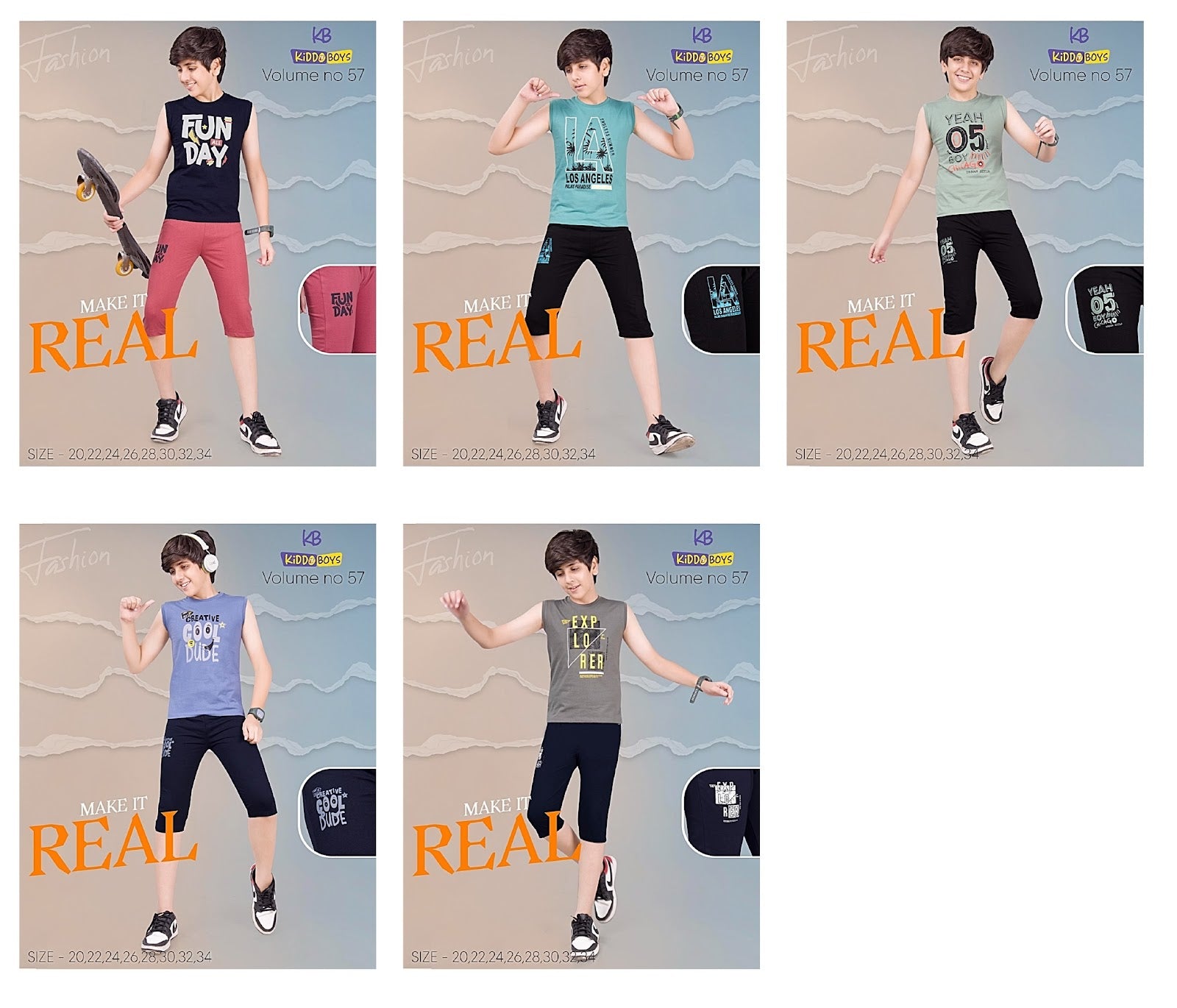 57 Kiddo Cotton Biowashed Boys Capri Night Suit – Kavya Style Plus