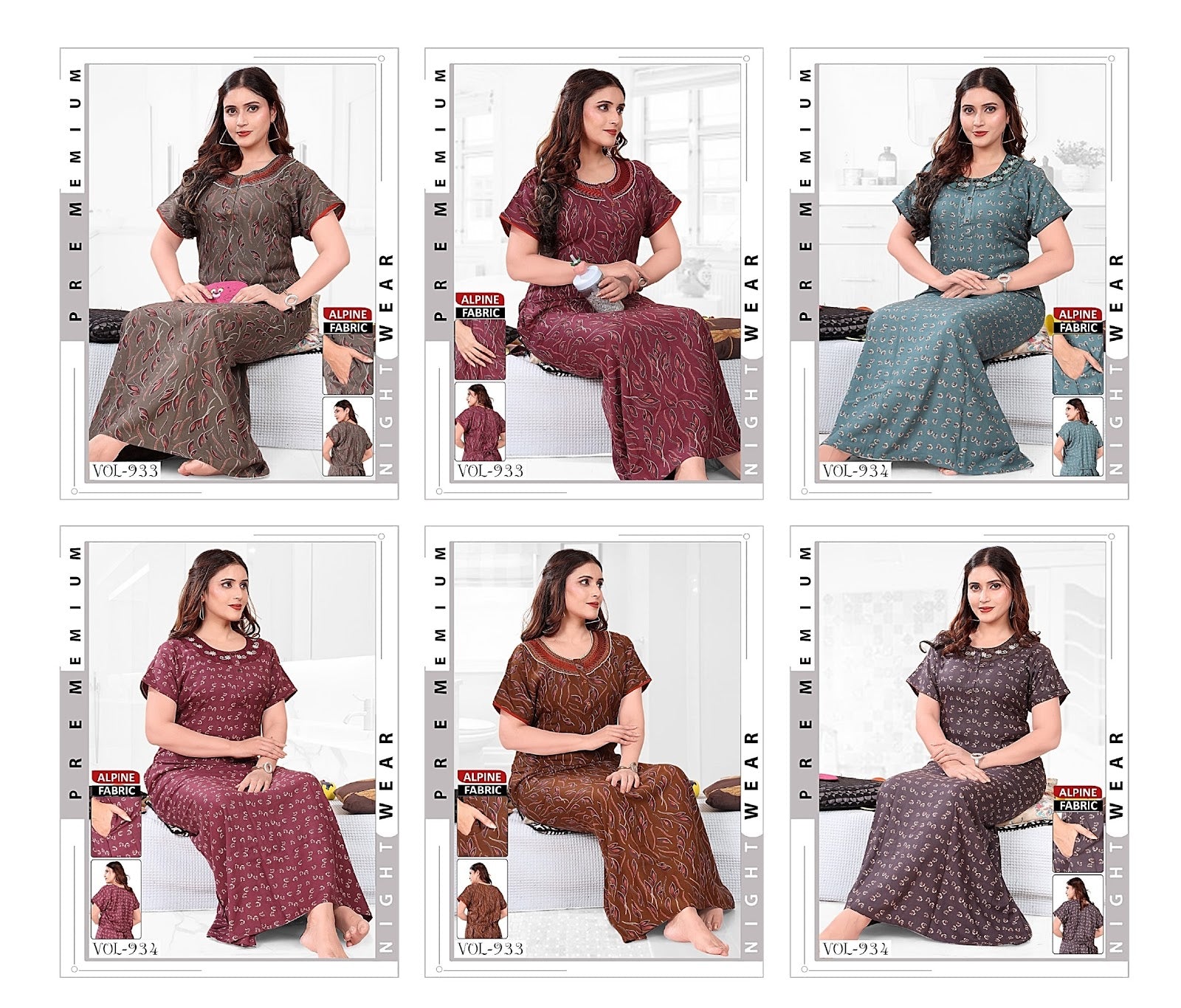 933-934 Diamond Queen Alpine Night Gowns Wholesaler India – Kavya Style ...