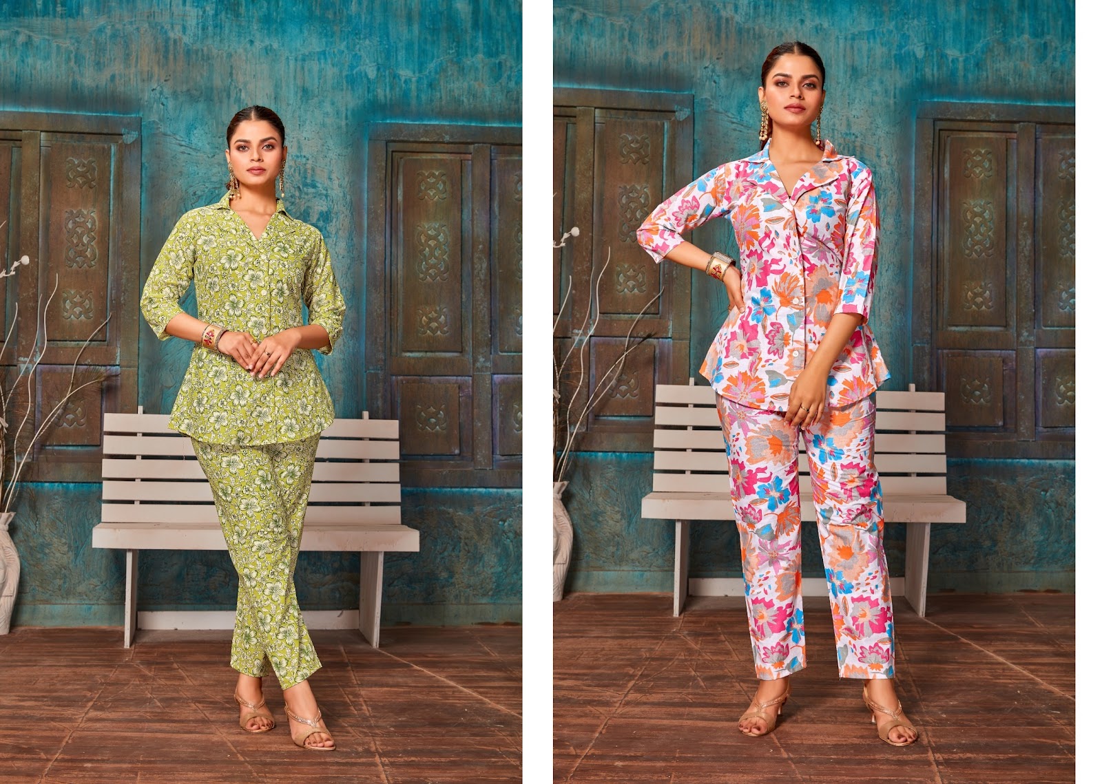 Cotton150524 Pavitra Sharma Co Ord Set Supplier Gujarat – Kavya Style Plus