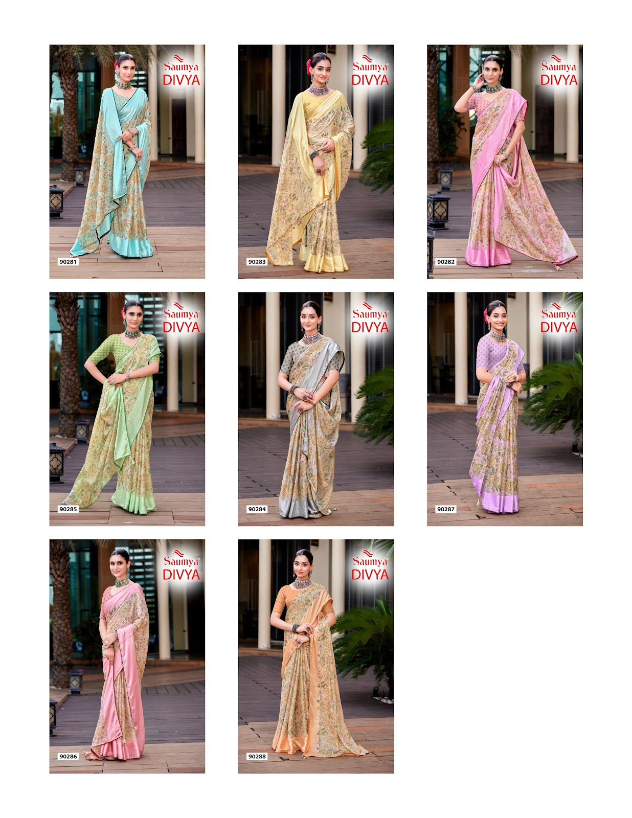 Divya Saumya J Chiffon Sarees Wholesaler Ahmedabad – Kavya Style Plus