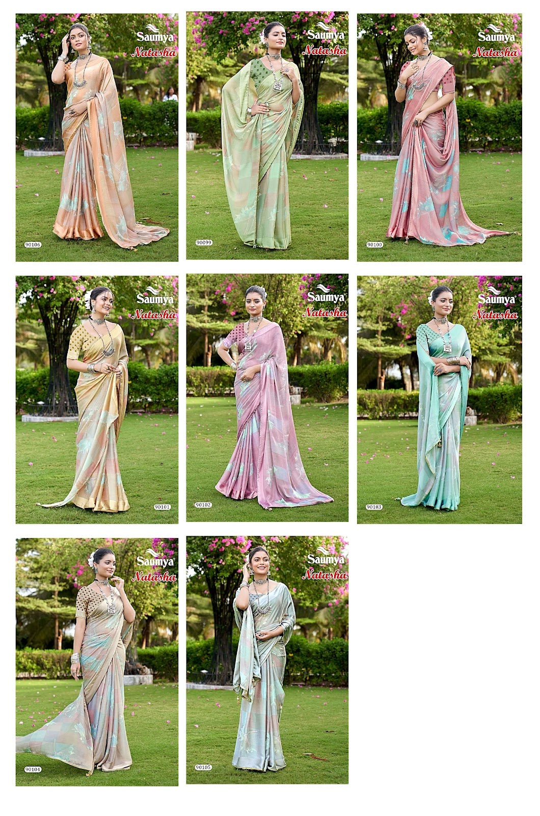 Natasha Saumya J Satin Sarees Supplier Ahmedabad – Kavya Style Plus