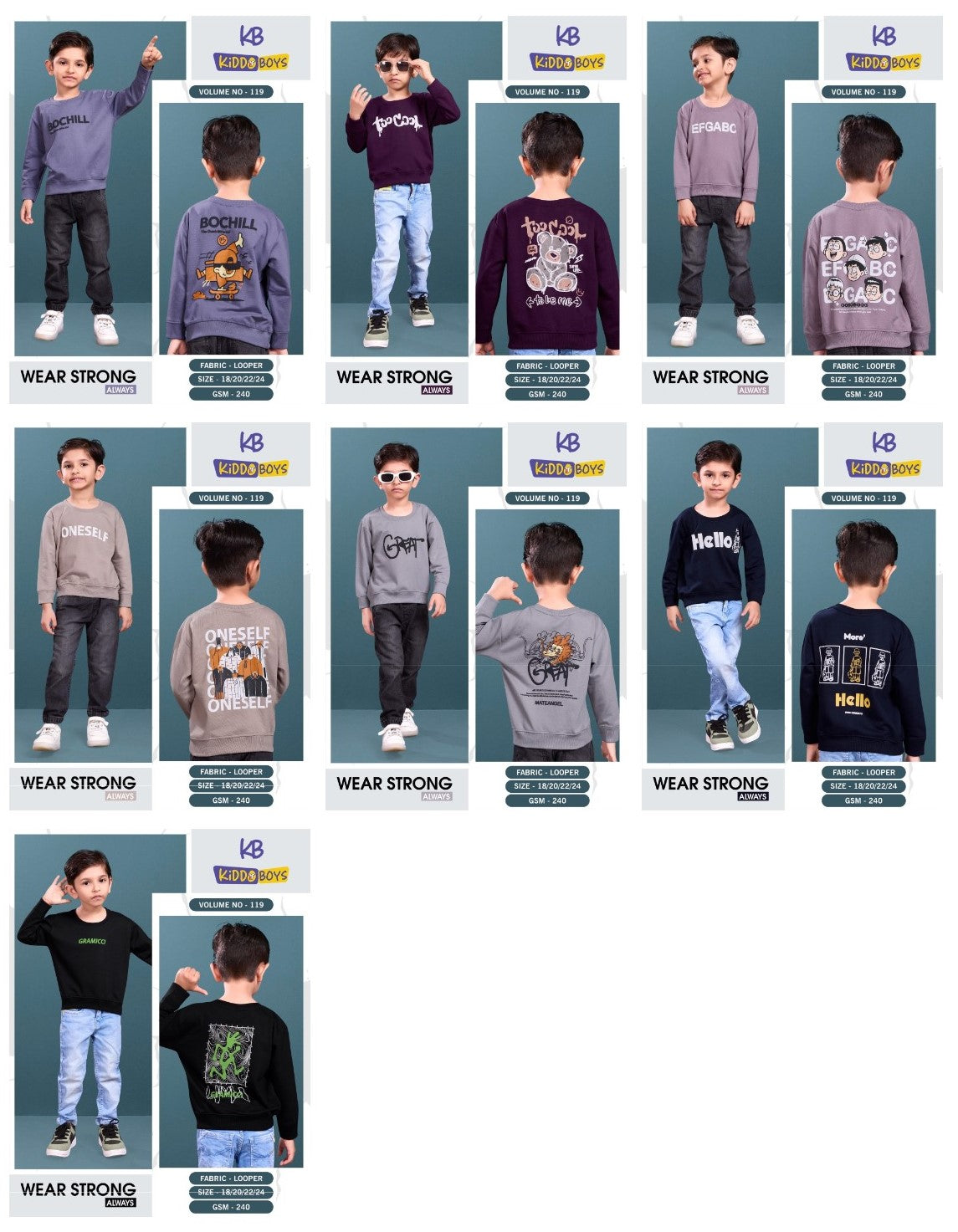 Vol 119 Kiddo Looper Boys Tshirt Wholesale – Kavya Style Plus