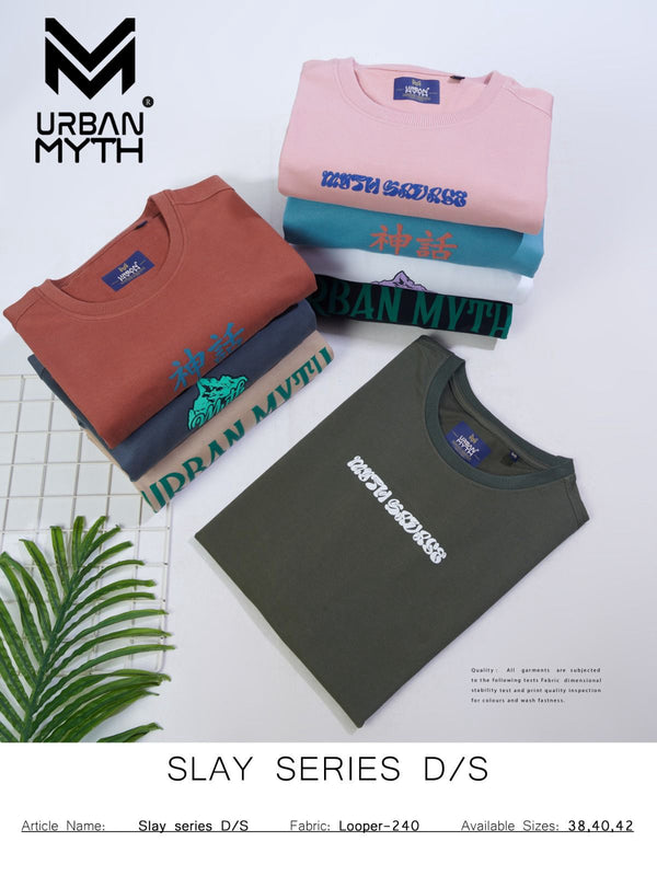Slay Series Urban Myth Cotton Looper Mens Tshirts Wholesale Rate ...