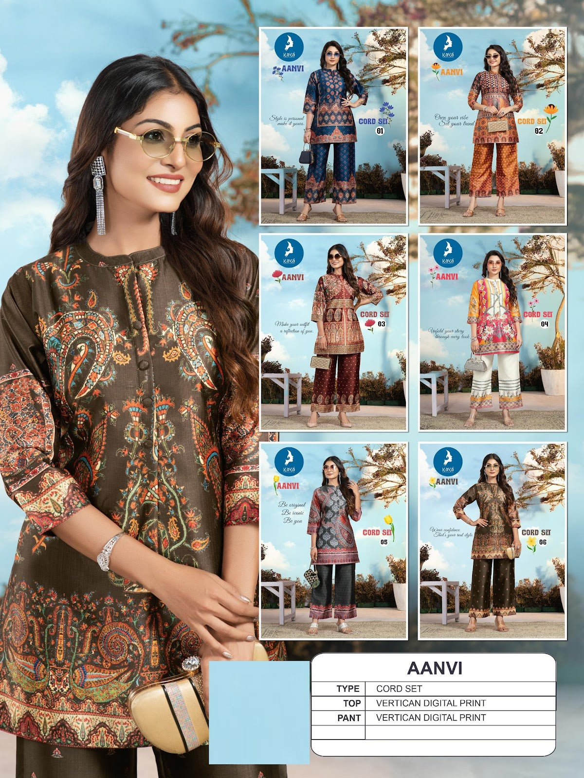 Aanvi Kaya Vertican Co Ord Set Exporter – Kavya Style Plus
