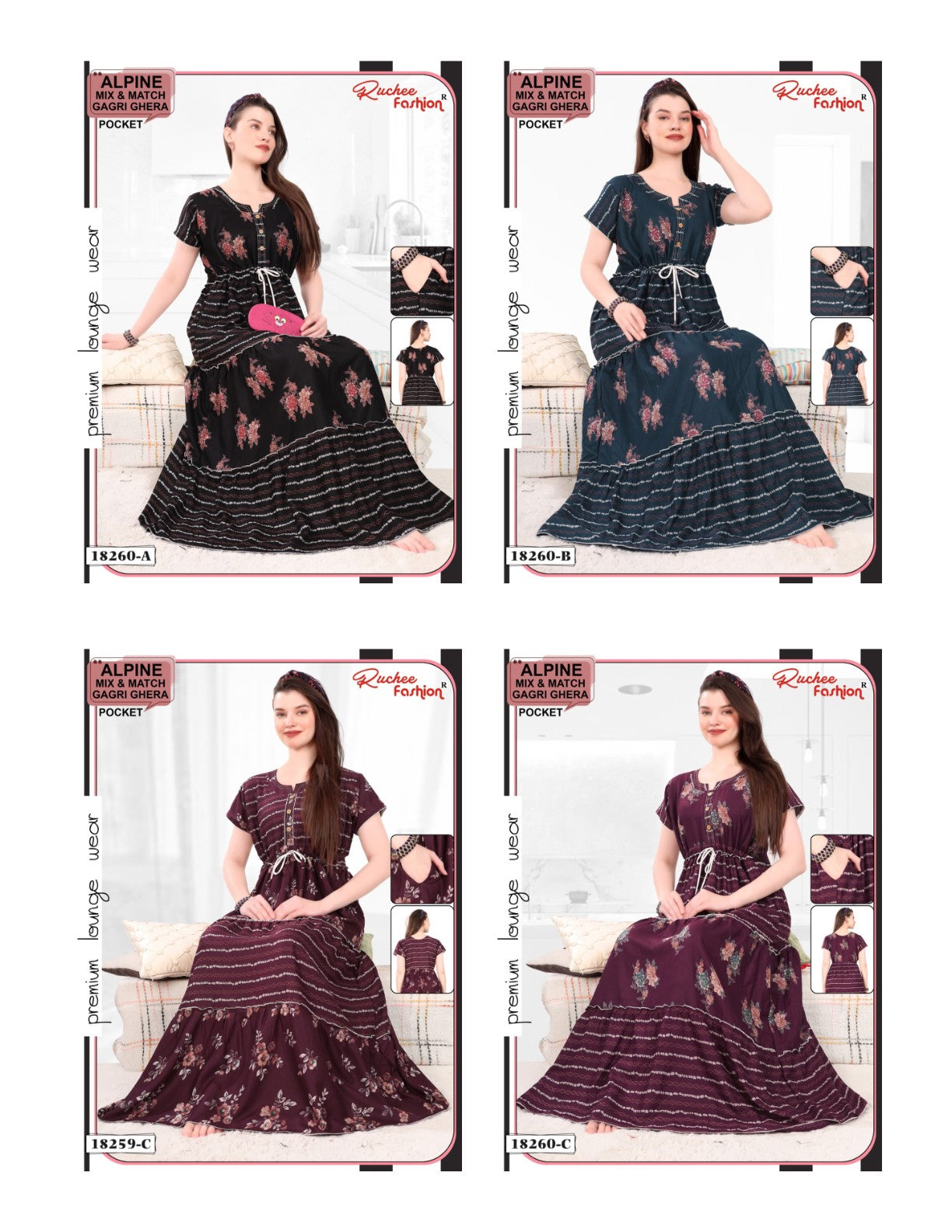 Alpine Gagri 0912 Ruchee Fashion Night Gowns Supplier – Kavya Style Plus