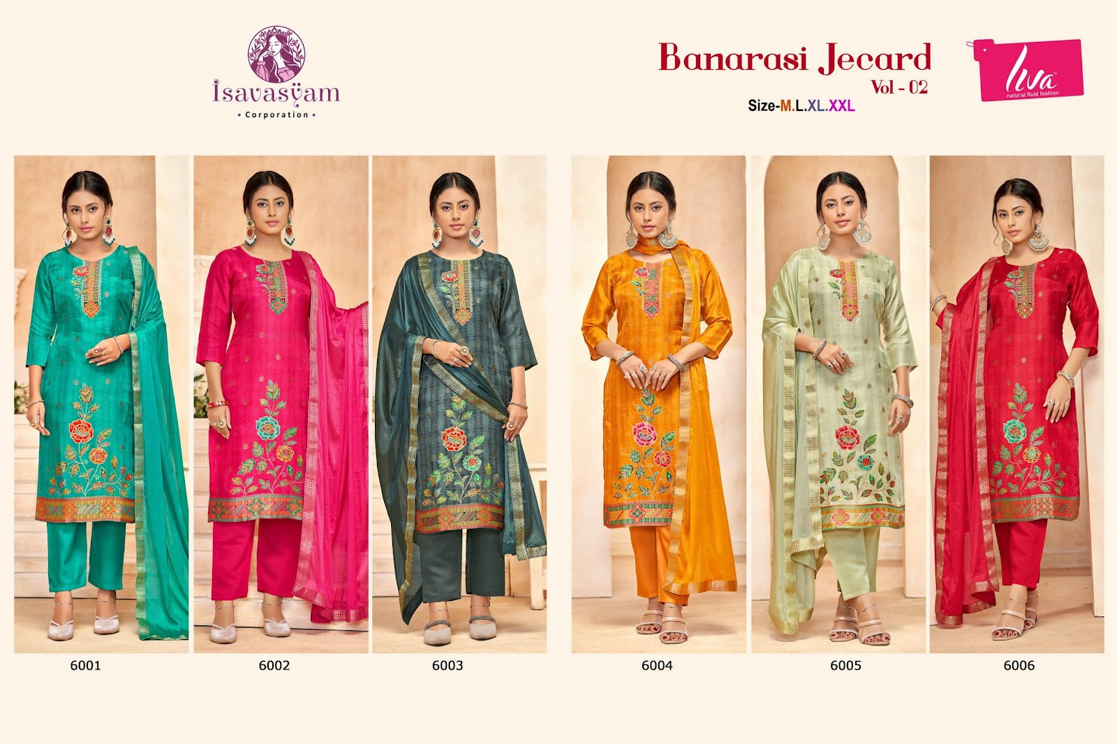 Banarasi Jecard Vol 2 Isavasyam Dola Silk Readymade Pant Style Suits M ...