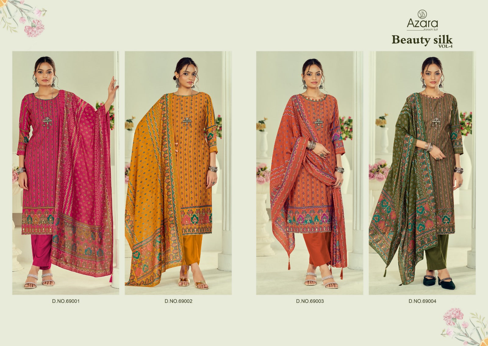 Beauty Silk Vol 4 Radhika Fashion Azara Modal Karachi Salwar Suits ...