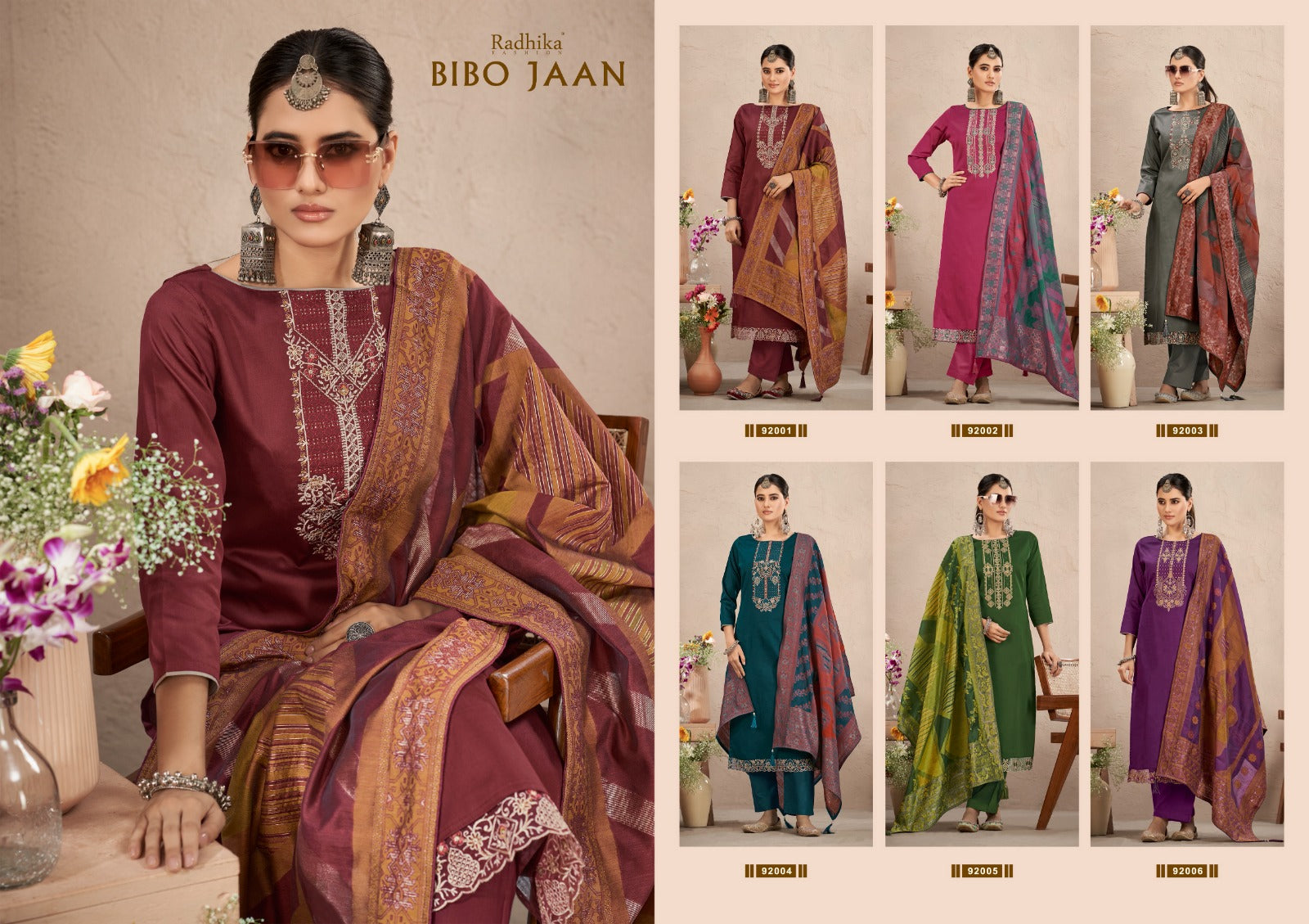 Bibo Jaan Radhika Fashion Pure Zam Pant Style Suits Exporter India ...