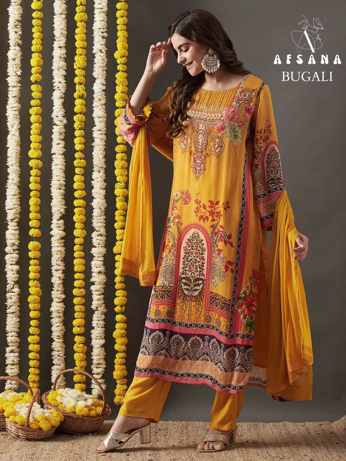 Bugali Afsana Linen Cotton Readymade Pant Style Suits – Kavya Style Plus