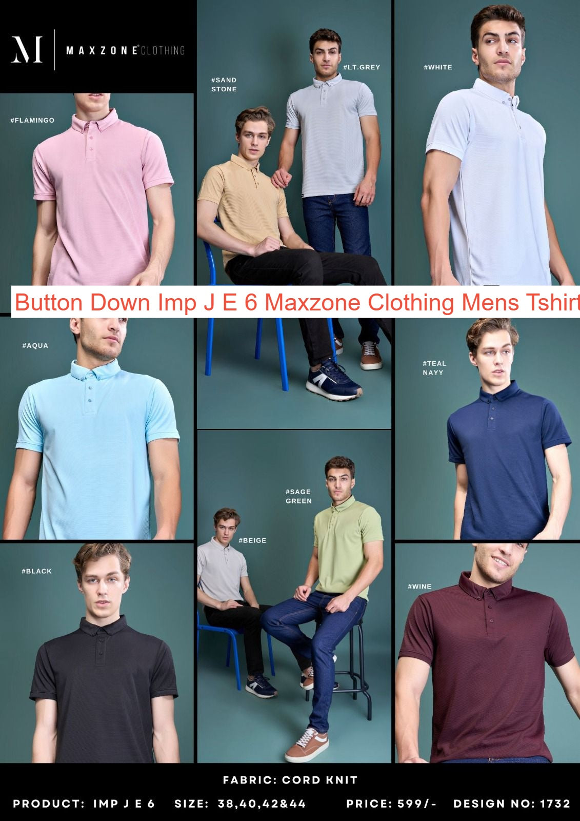 Button Down Imp J E 6 Maxzone Clothing Knit Mens Tshirts Exporter Indi ...