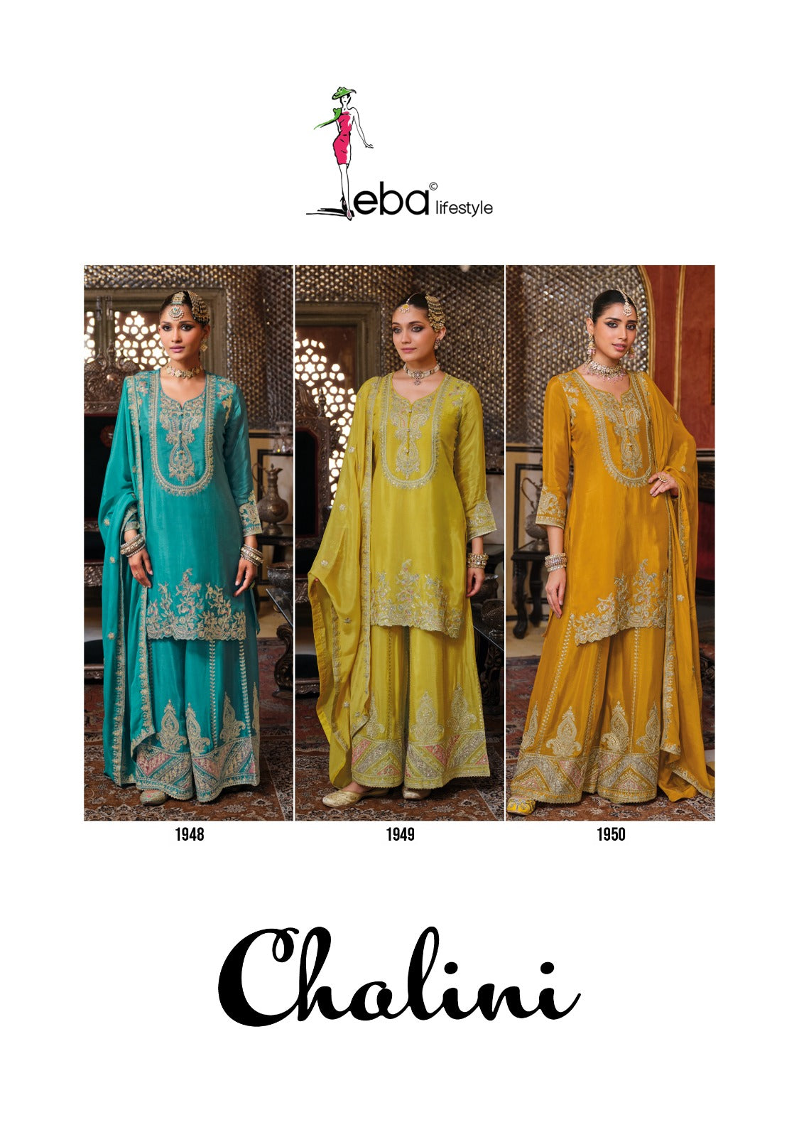 Chalini Eba Lifestyle Chinon Pakistani Readymade Suits Wholesale ...