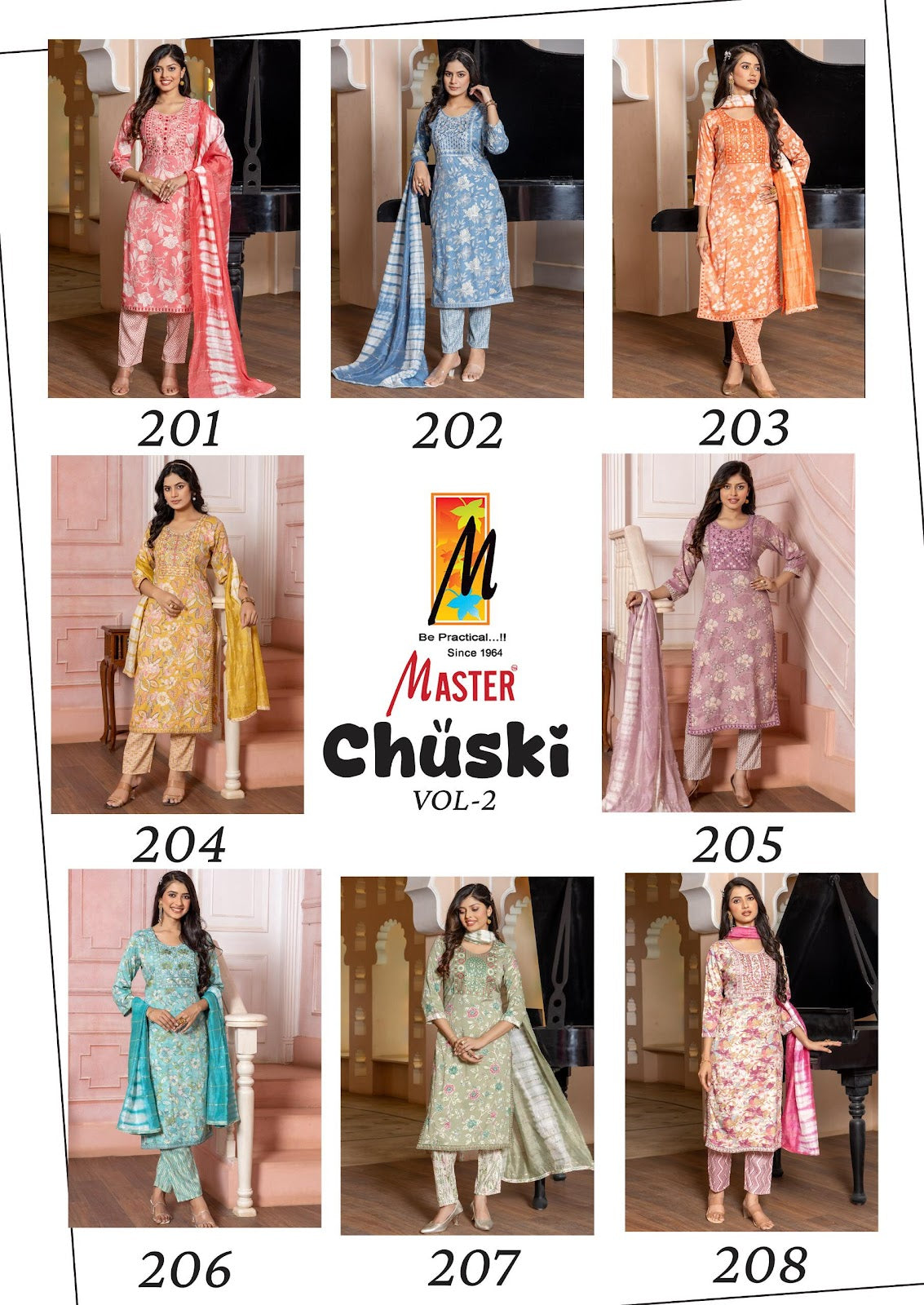 Chuski Vol 2 Master Capsule Print Readymade Pant Style Suits Wholesale ...