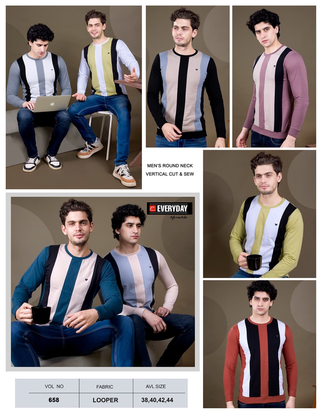 Cut-Sew Style Vol 658 Everyday Cotton Looper Mens Tshirts Manufacturer ...