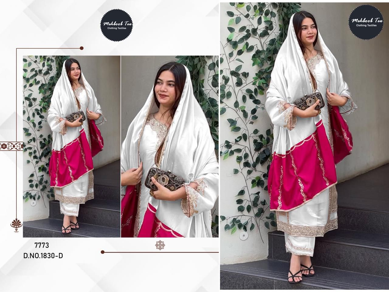 D No 1830 Mehboob Tex Jimmy Choo Pakistani Readymade Suits Exporter ...