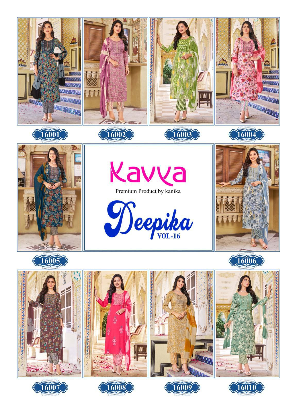 Deepika Vol 16 Kavya Capsule Readymade Pant Style Suits – Kavya Style Plus